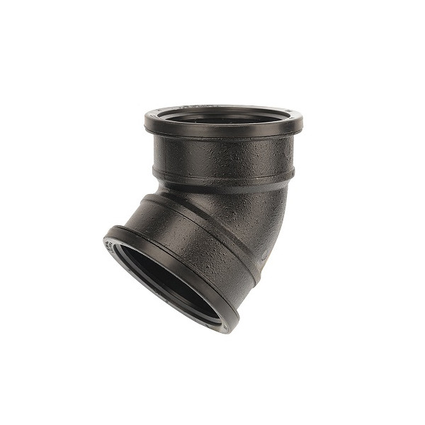 110mm Cast Iron Style Soil Pipe D/S 135deg Bend