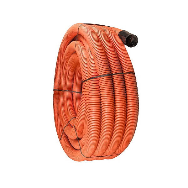 110mm X 50m Plain Orange Twinwall Duct