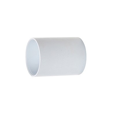 40mm Solvent Weld Straight Connector White
